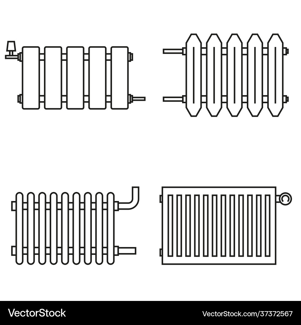 Icon heating radiator Royalty Free Vector Image