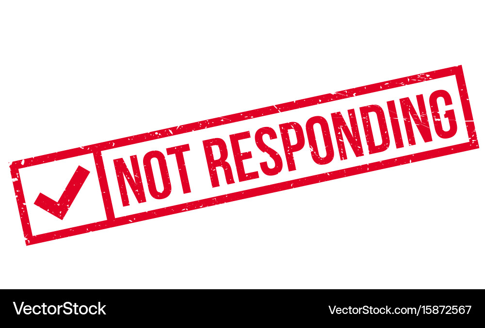 Not responding rubber stamp Royalty Free Vector Image