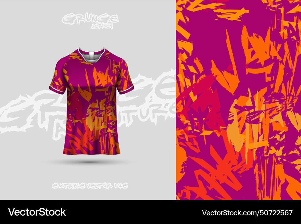 Sports jersey and background template design Vector Image