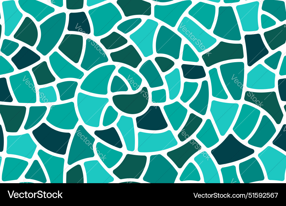 Turquoise mosaic stone or glass tile pattern Vector Image