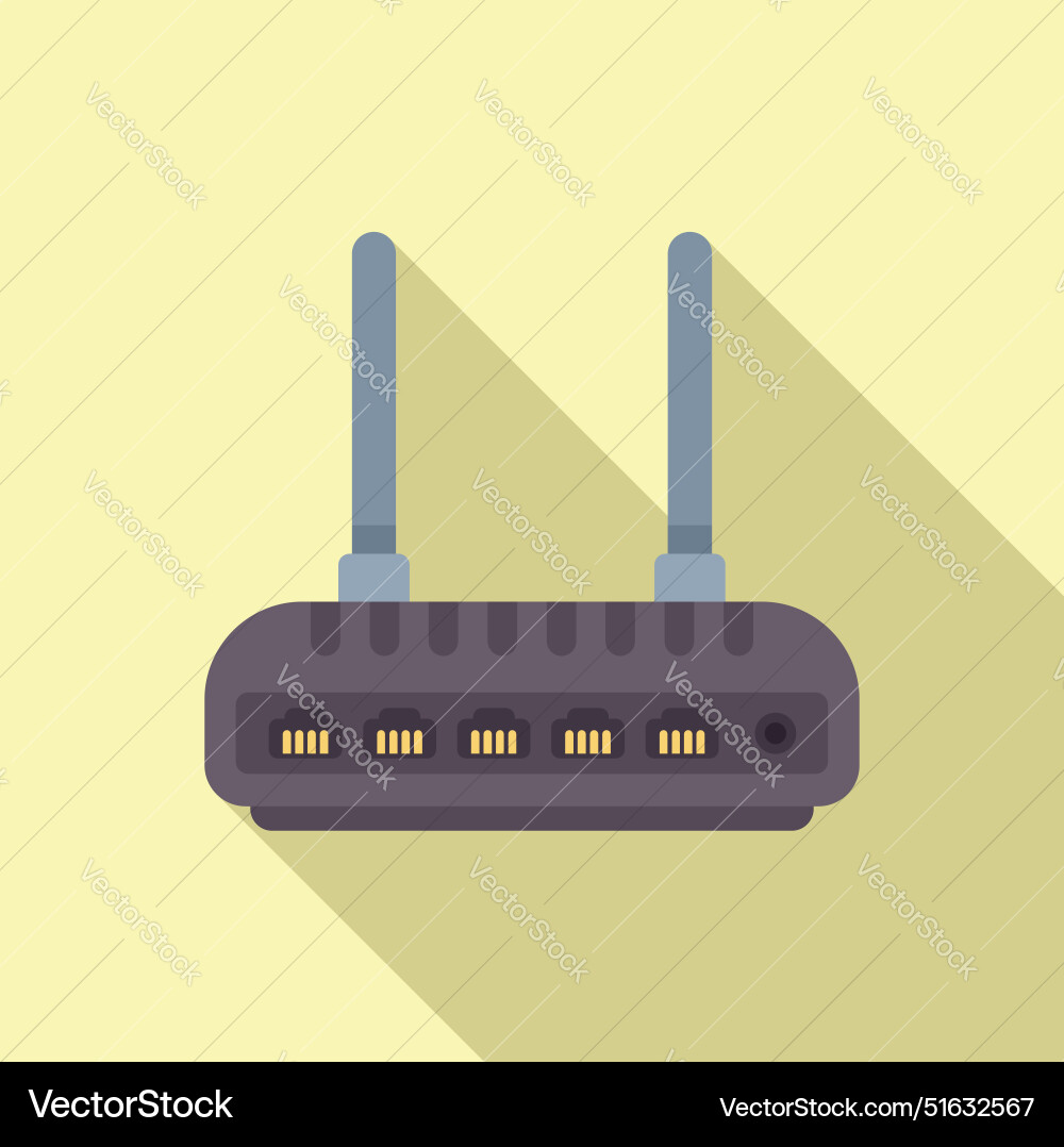 Wireless router providing internet connection Vector Image