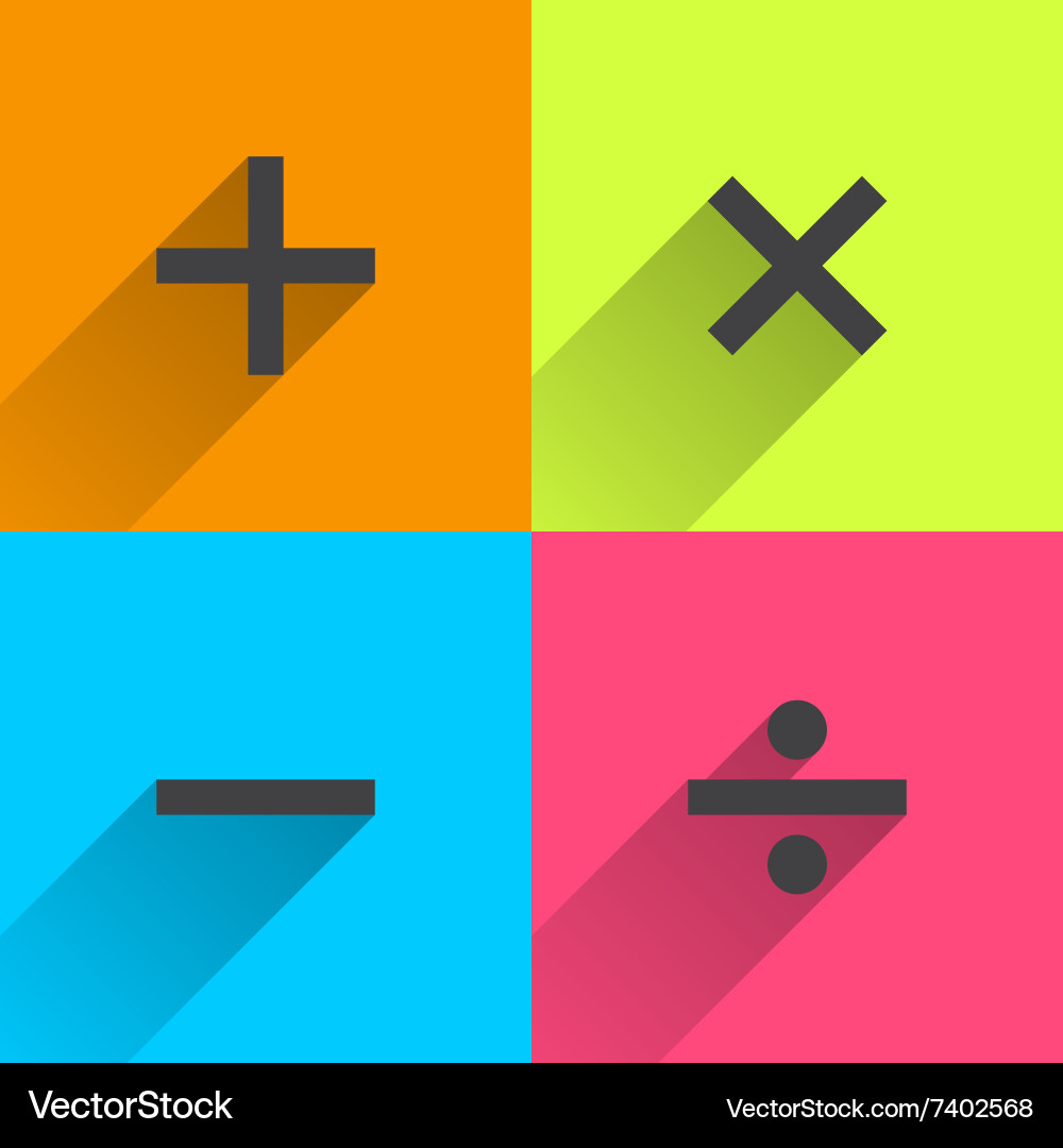 Basic mathematical symbols Royalty Free Vector Image