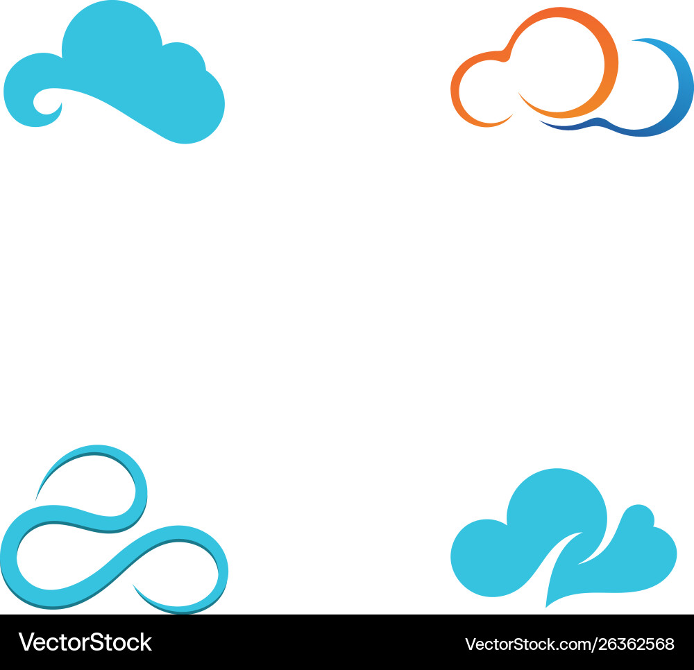 Cloud template Royalty Free Vector Image - VectorStock