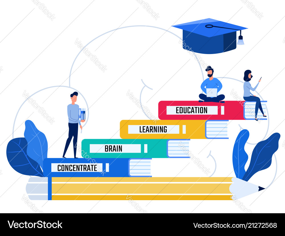 Education and knowledge concept Royalty Free Vector Image