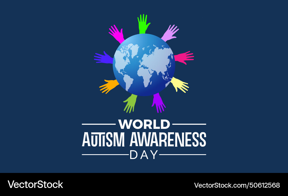 National autism awareness month observed every Vector Image