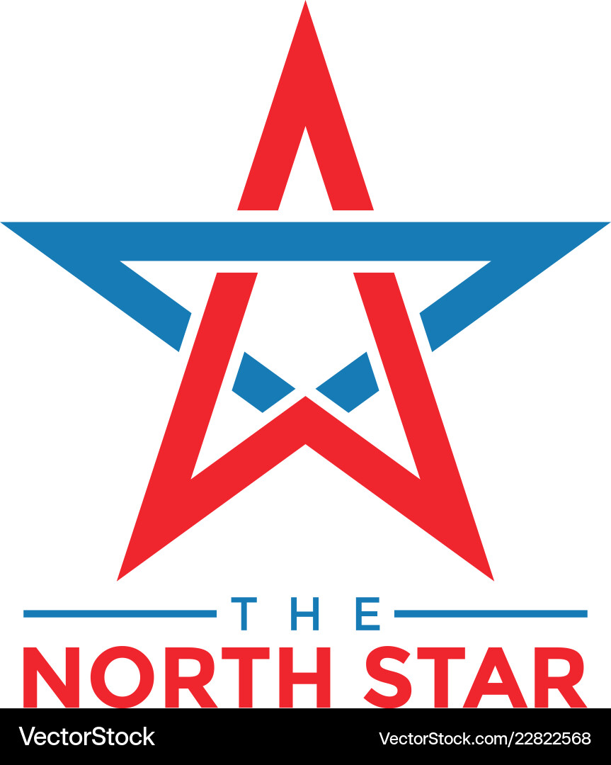 North star graphic design template Royalty Free Vector Image