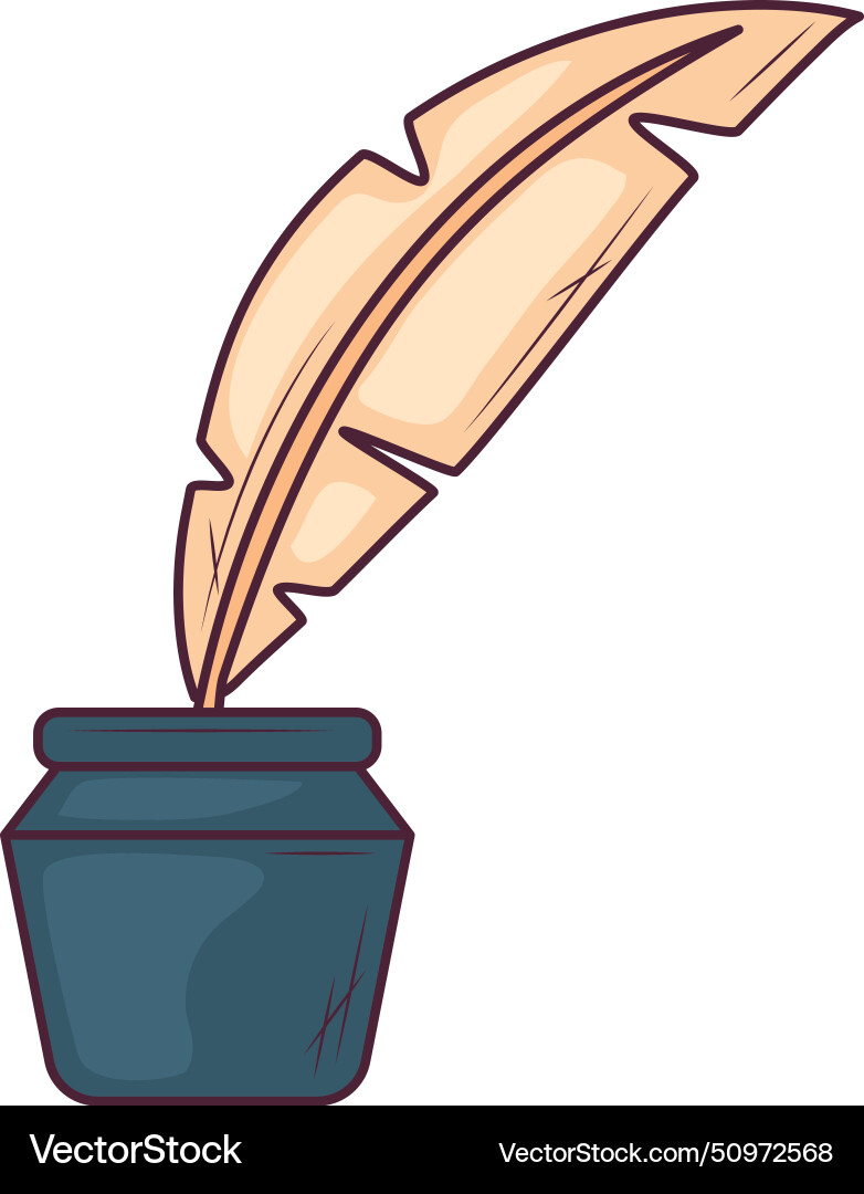 Poetry vintage pen ink Royalty Free Vector Image