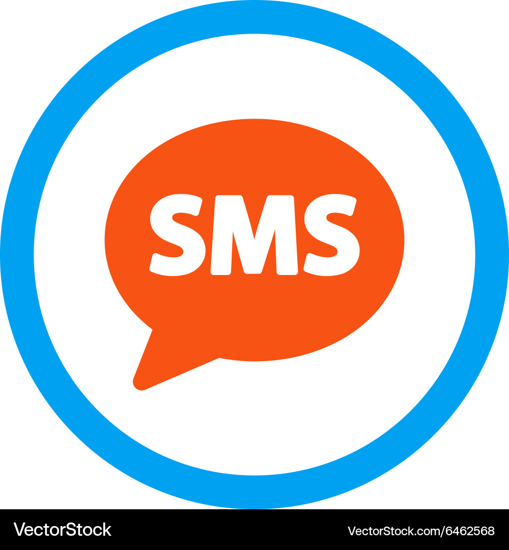 Sms rounded icon Royalty Free Vector Image - VectorStock