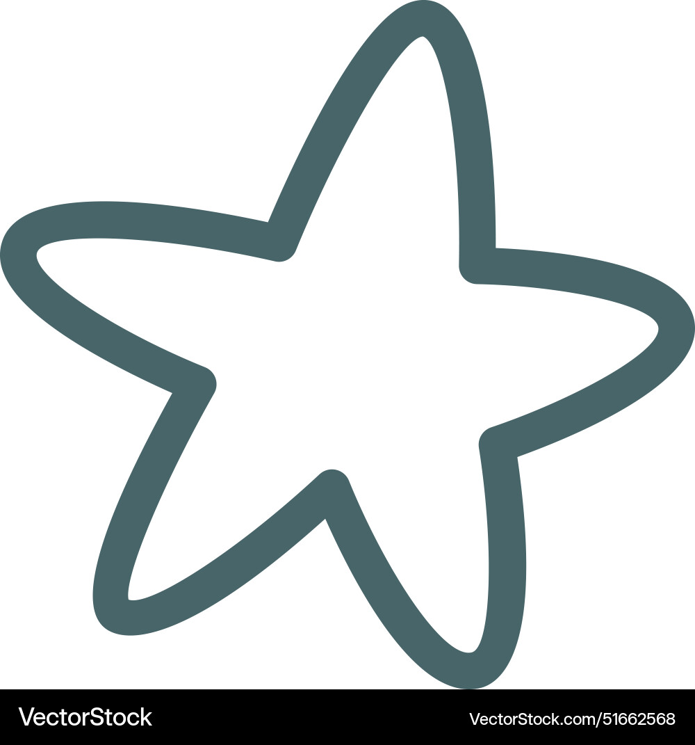 Star shape outline Royalty Free Vector Image - VectorStock