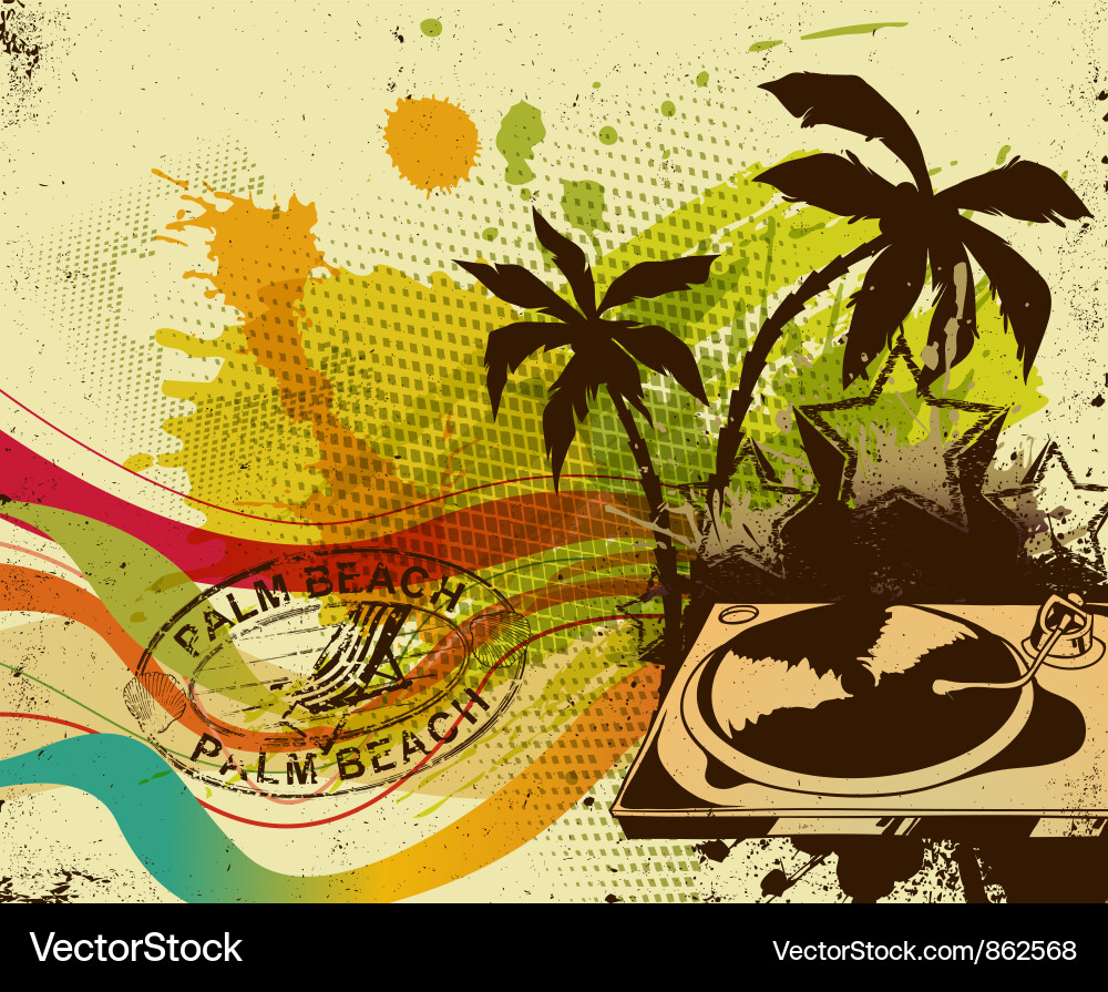 Tropical Retro Poster Royalty Free Vector Image