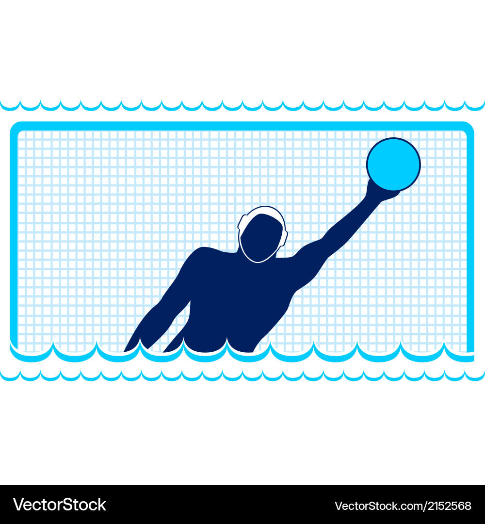 Waterpolo goalkeeper Royalty Free Vector Image