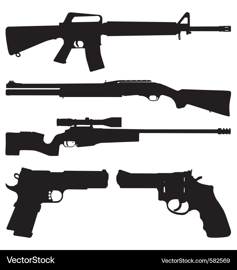 Pump Action Shotgun Vector Images (75)