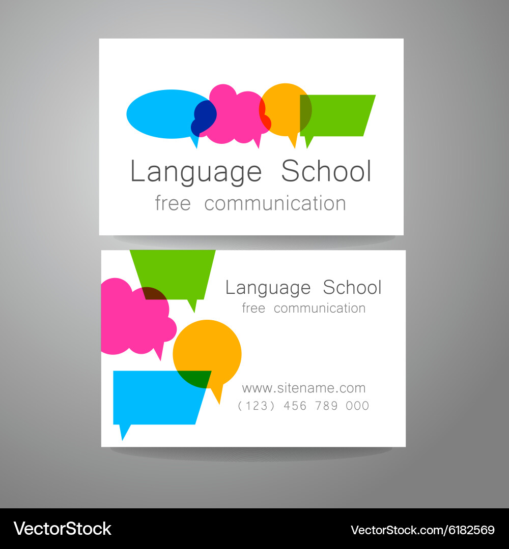 Language Learning Logo Royalty Free Vector Image