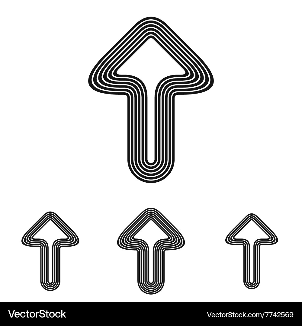 Schwarze Linie Erfolg Logo Design Set Lizenzfreier Vektor