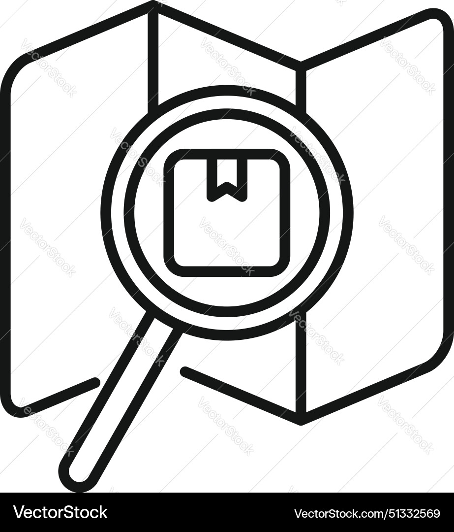 Search for package icon concept Royalty Free Vector Image