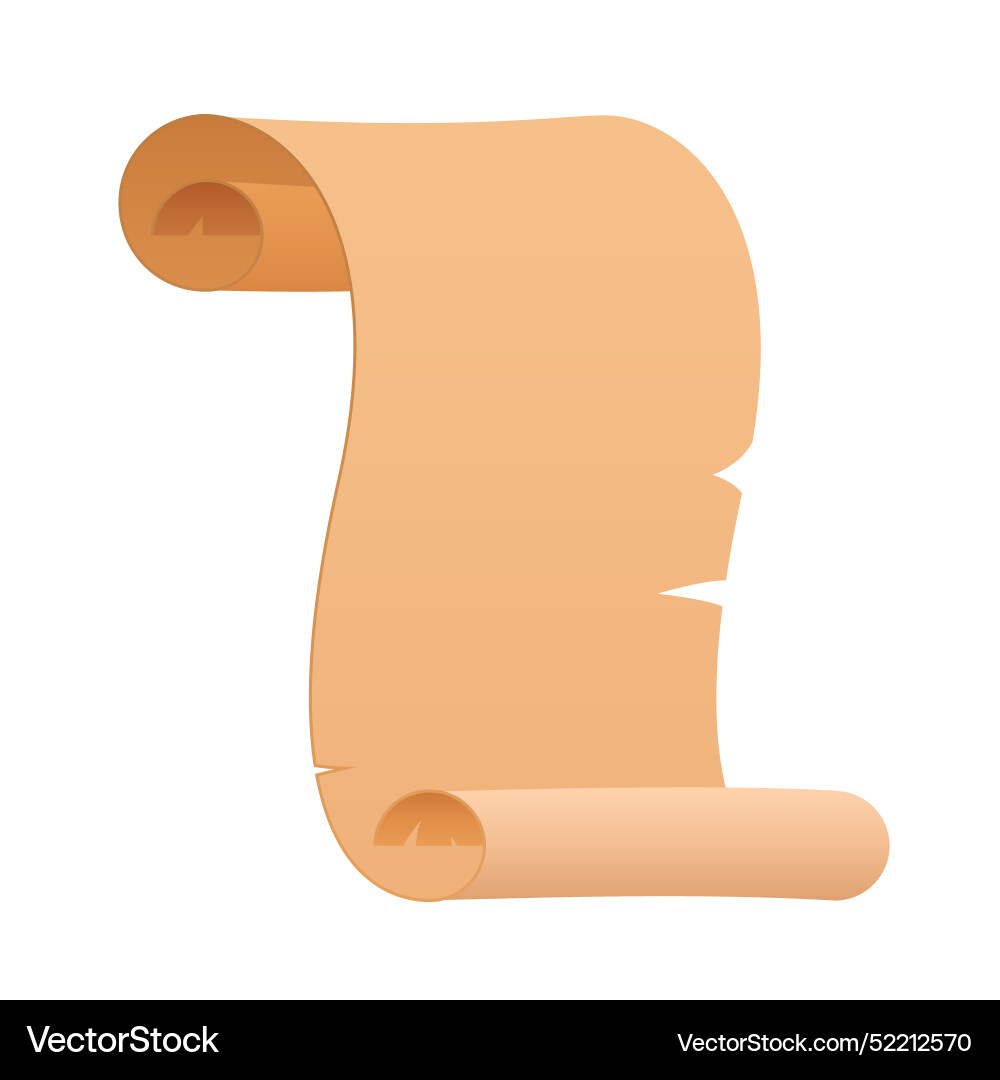 Antique paper document for reading old unrolled Vector Image