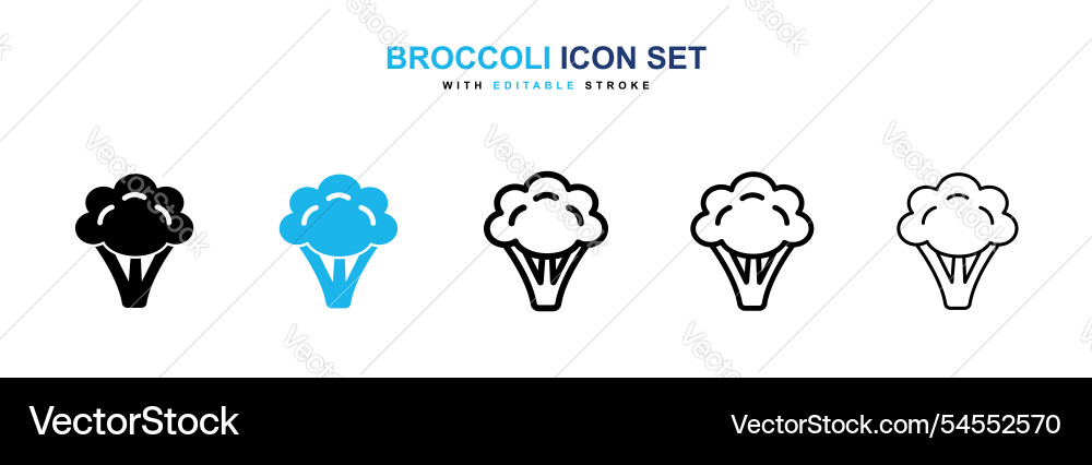 Broccoli icon Royalty Free Vector Image - VectorStock