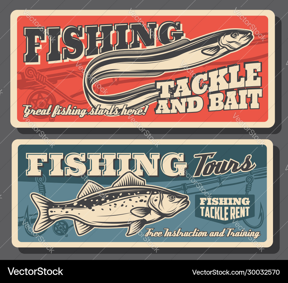 Fishing Sport & Tackle Royalty Free Vector Image