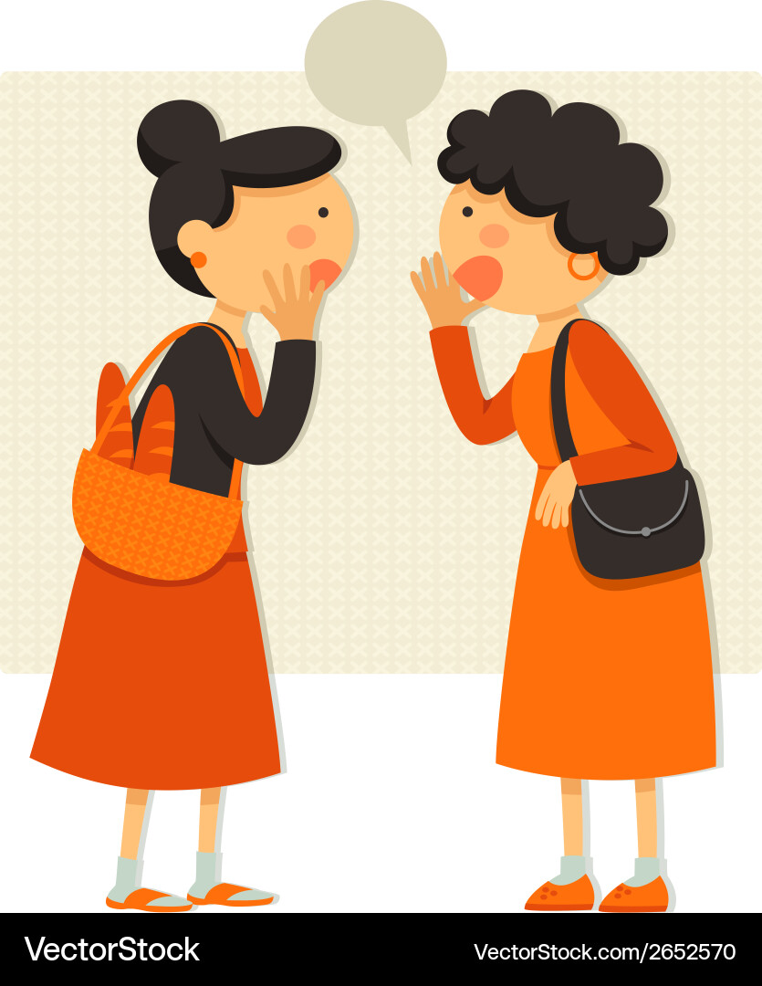 Ladies talking Royalty Free Vector Image - VectorStock