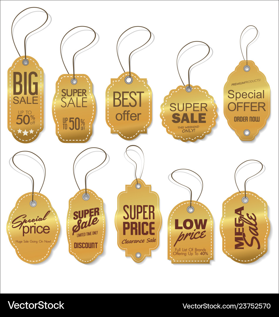 Retro Price Tags - Vintage Collection Royalty Free Vector