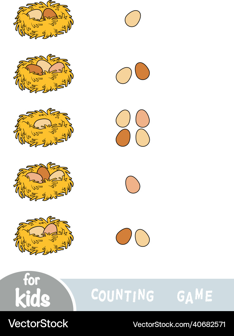 Counting game for preschool children addition Vector Image