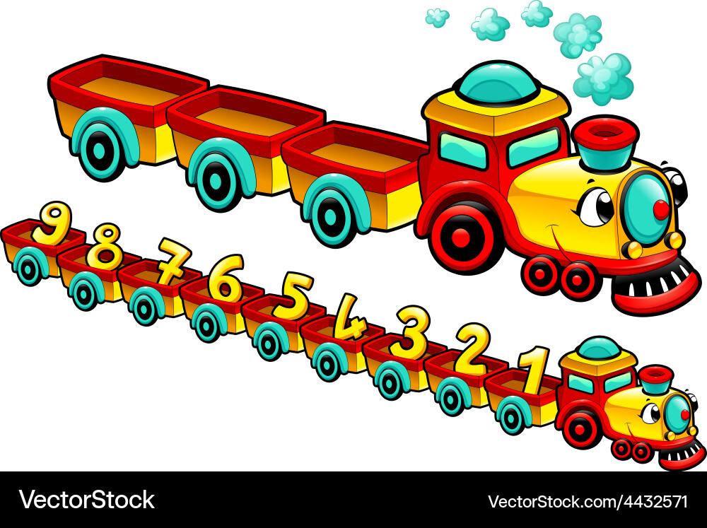 Funny train Royalty Free Vector Image - VectorStock