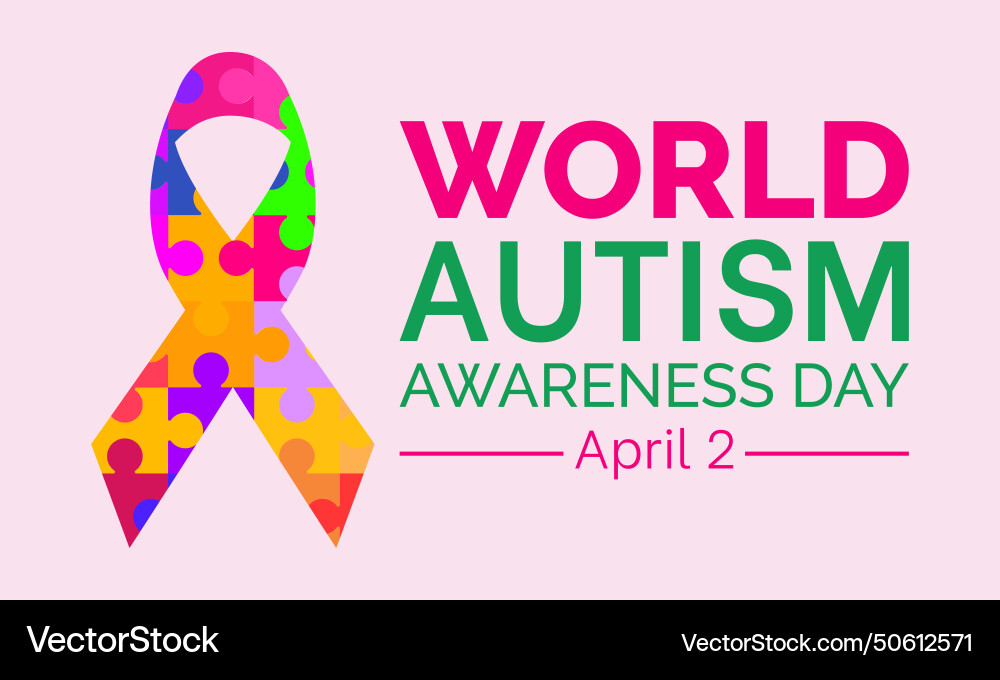 National autism awareness month observed every Vector Image