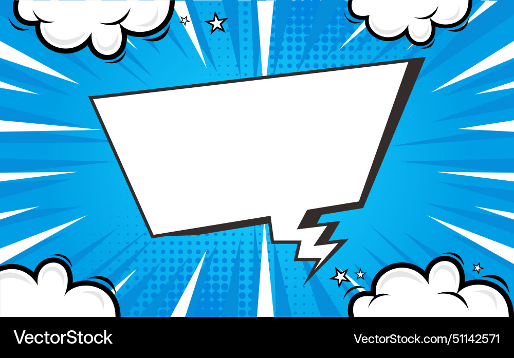 Premium blue comic cartoon background Royalty Free Vector
