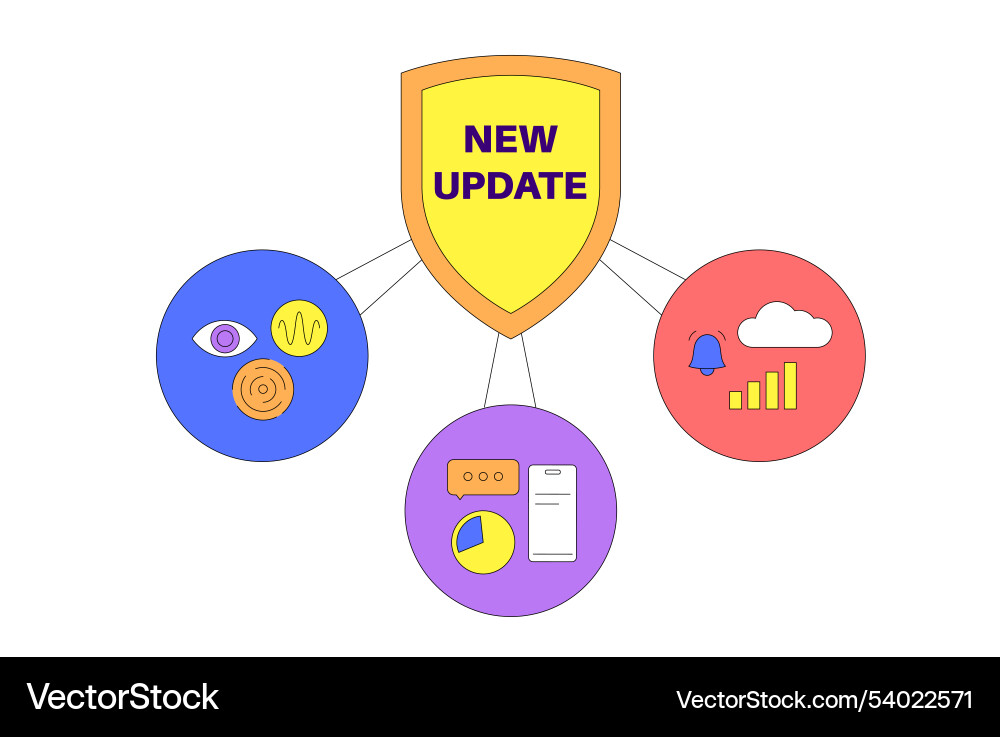 System update concept Royalty Free Vector Image