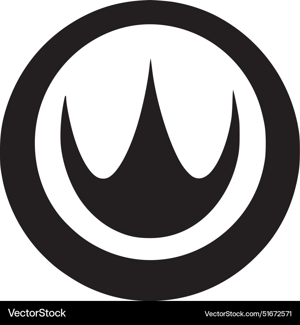 Water - minimalist and flat logo Royalty Free Vector Image