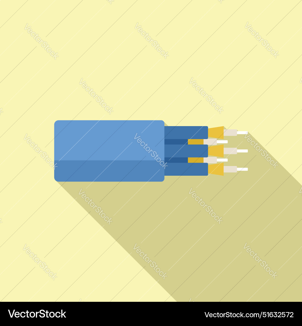 Blue optical fiber cable transmitting data through