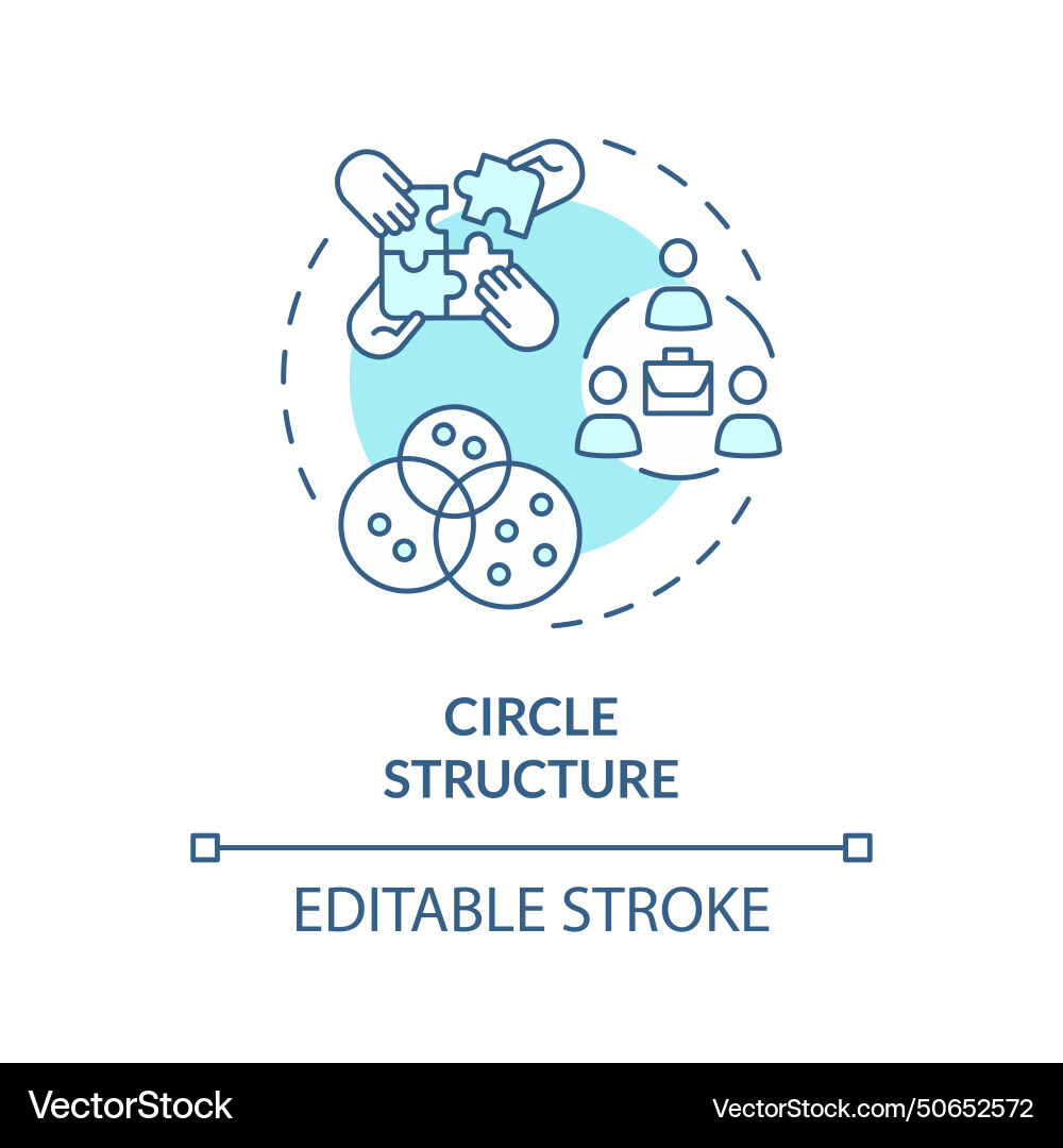 Circle structure soft blue concept icon Royalty Free Vector