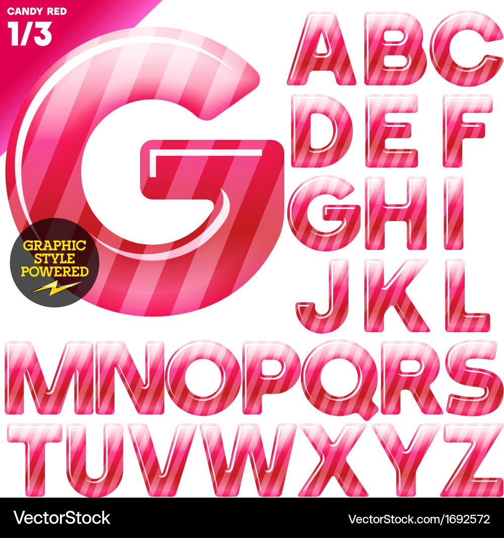 Colorful Alphabet Candy Letters Royalty Free Vector Image