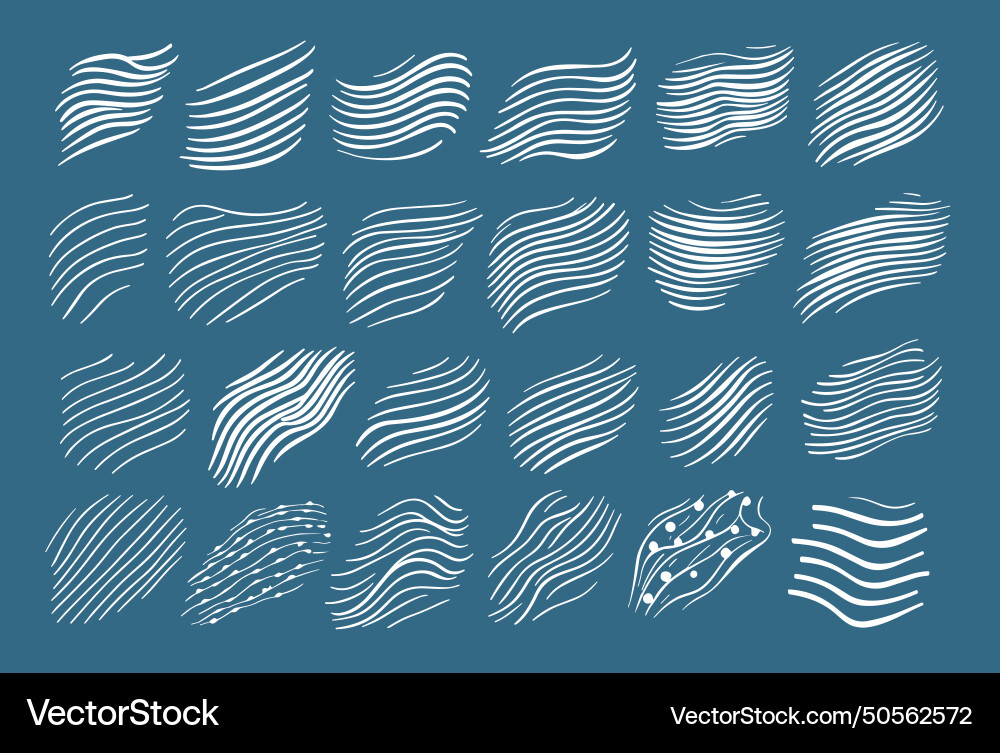 Doodle line designs hand drawn wavy grunge Vector Image