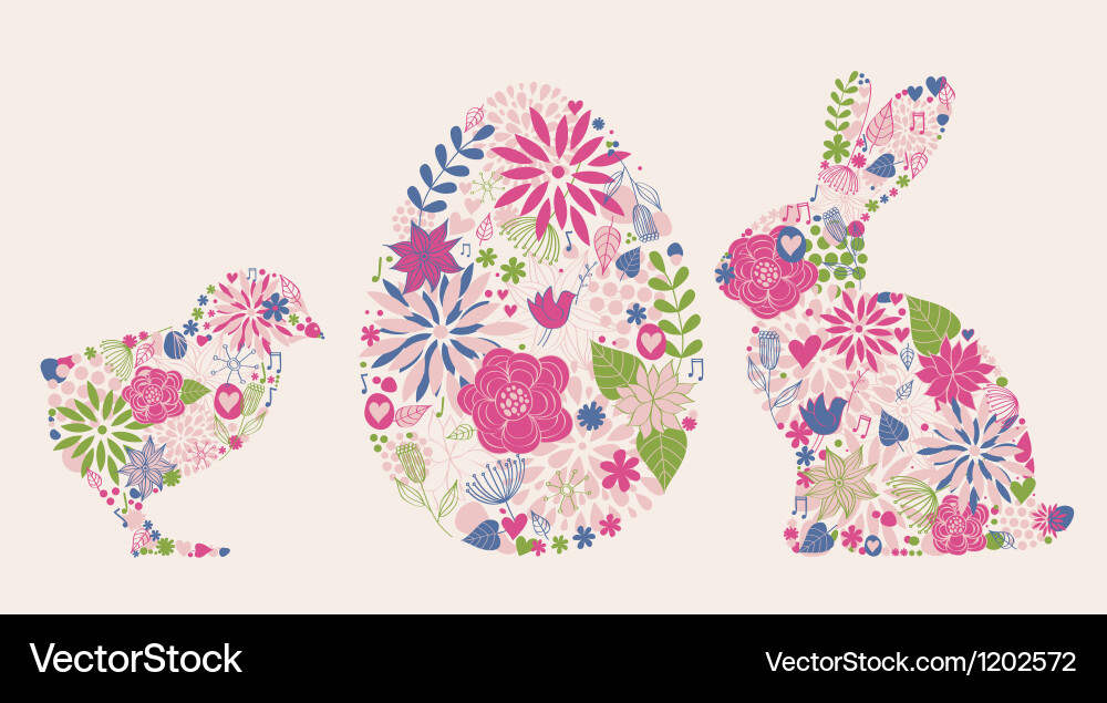 Easter elements Royalty Free Vector Image - VectorStock