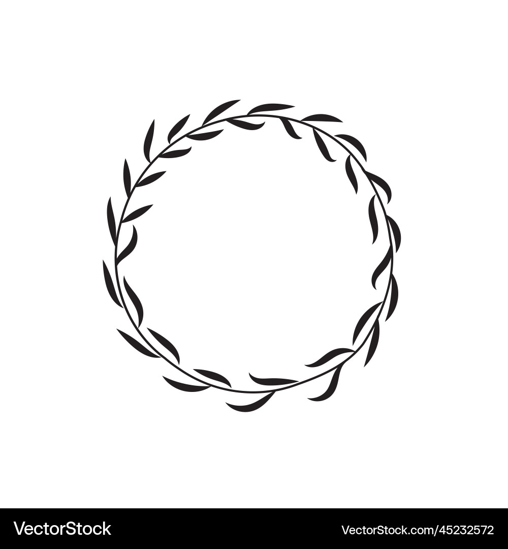 Floral Round Frame Art Royalty Free Vector Image