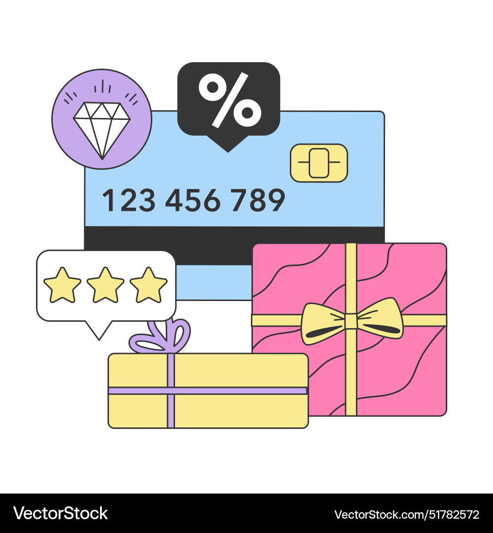 Loyalty card customer privilege for a discount Vector Image