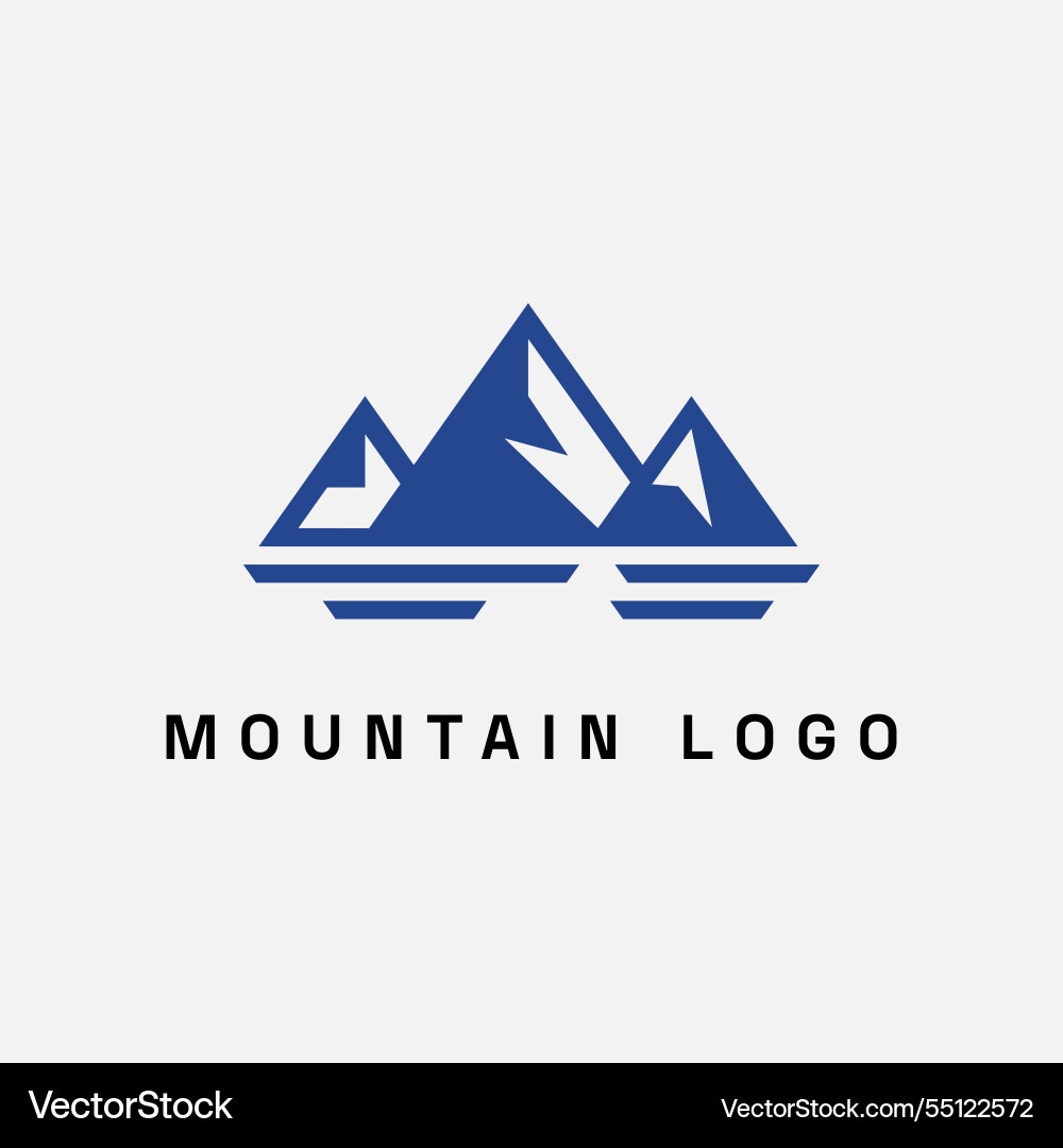 Mountain range geometric logo Royalty Free Vector Image
