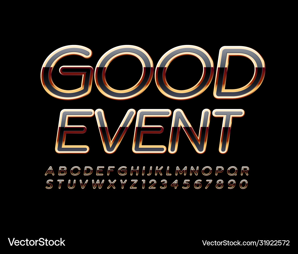 Premium card good event stylish font Royalty Free Vector