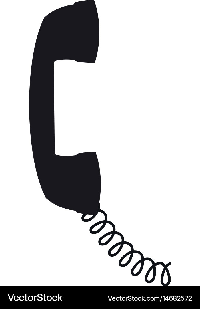 Telephone cable curly communication image Vector Image