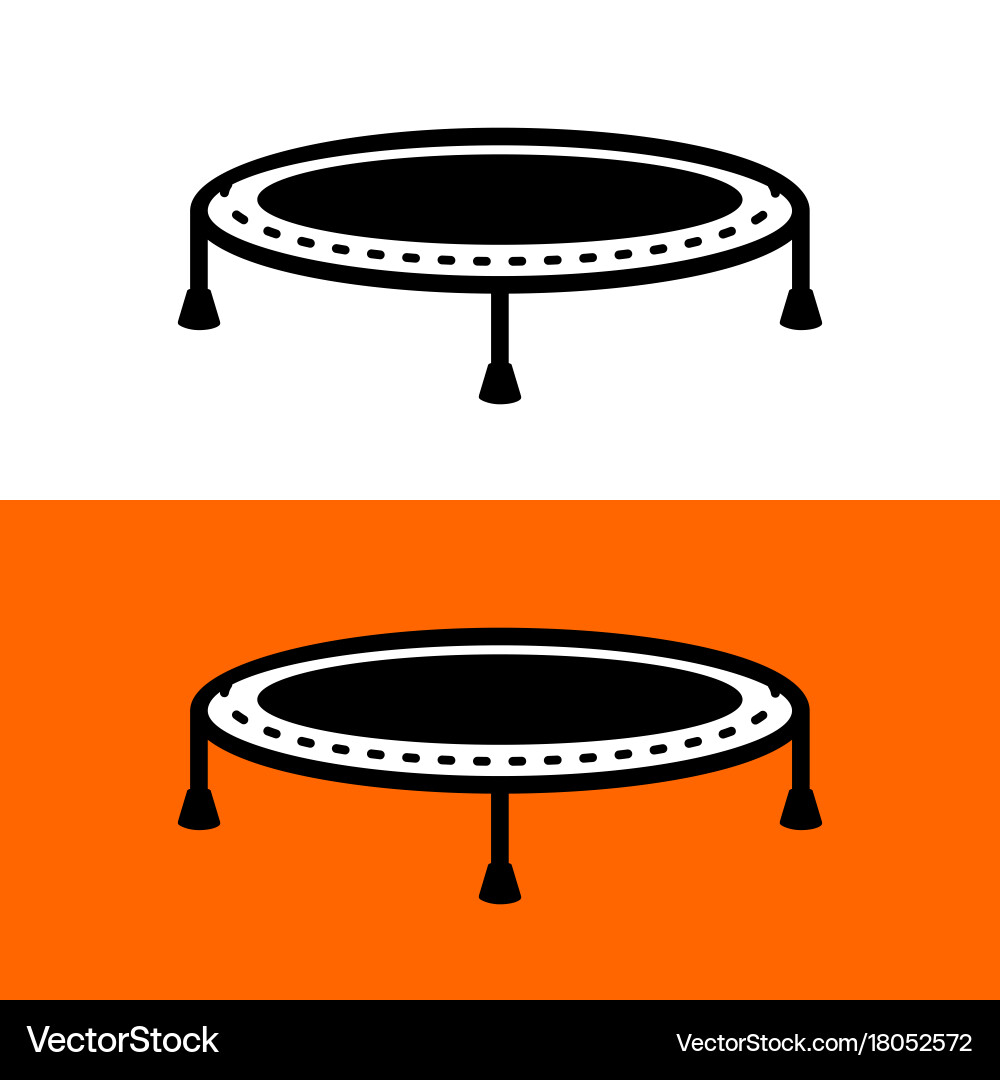 Trampoline for jumping simple black symbol Vector Image