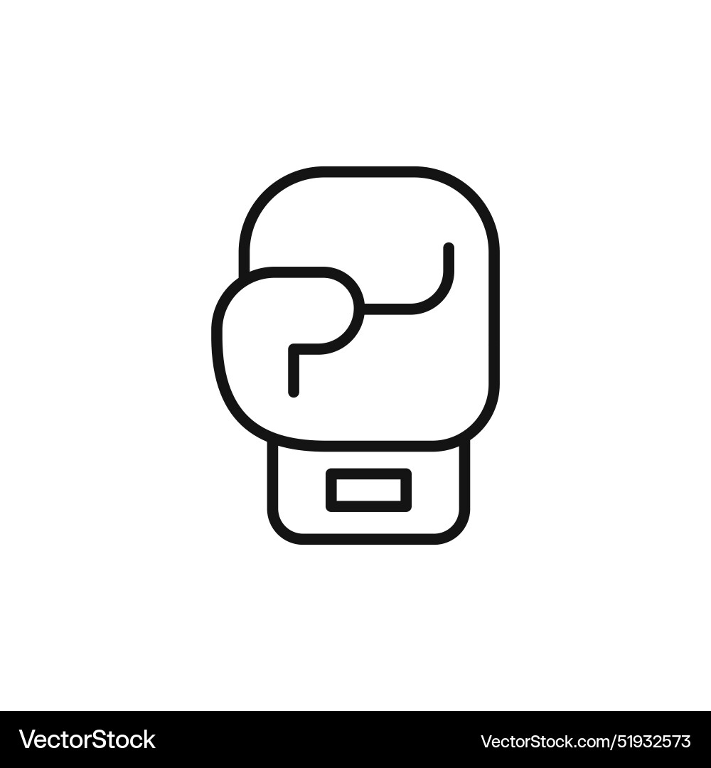 Boxing glove icon collection fight gear Royalty Free Vector
