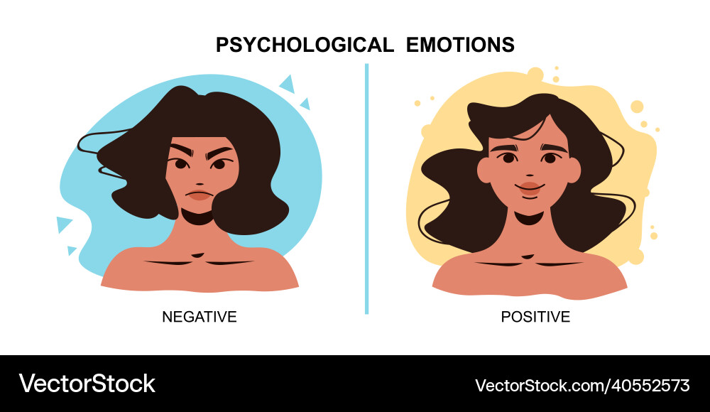 Emotions and mood composition Royalty Free Vector Image