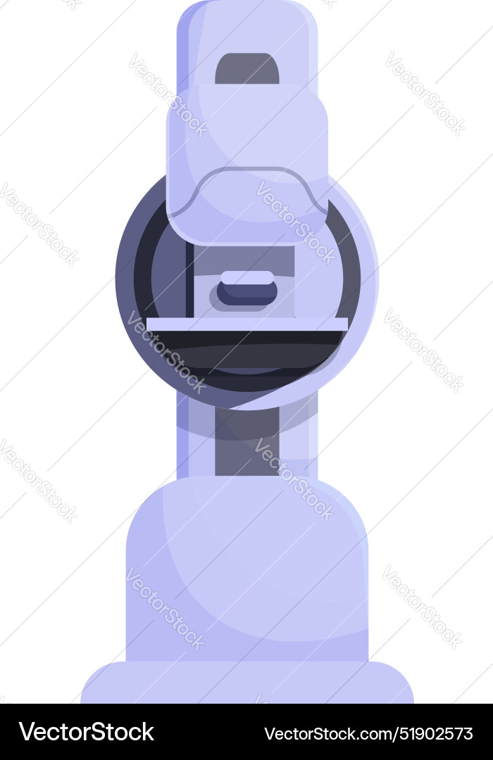 Mammography machine scanning chest for breast Vector Image