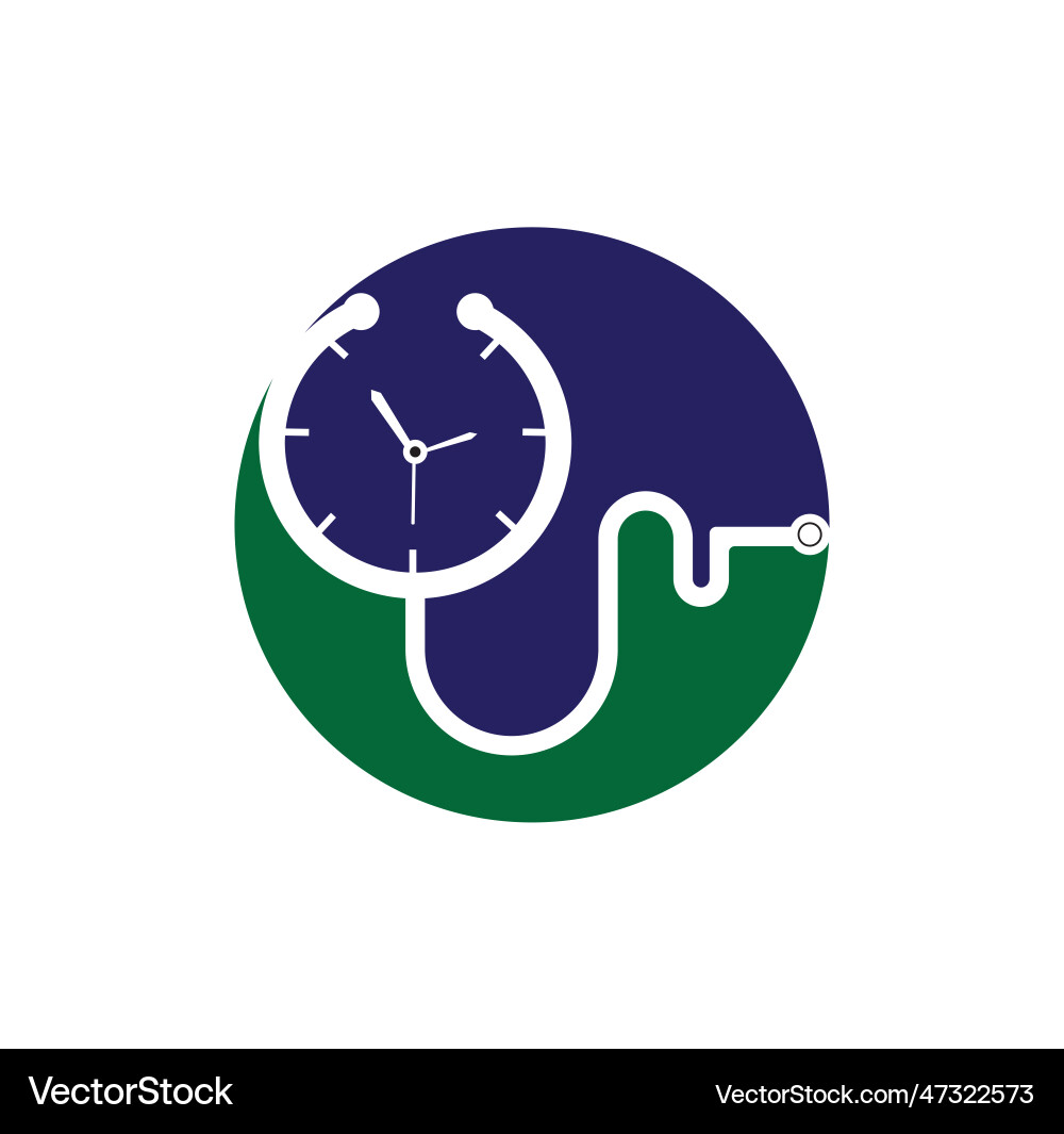Medical time logo template Royalty Free Vector Image