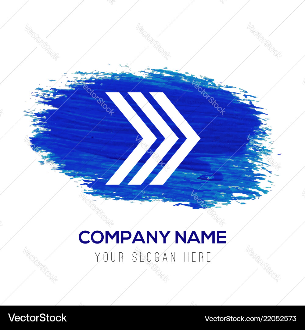 Next arrow icon - blue watercolor background Vector Image
