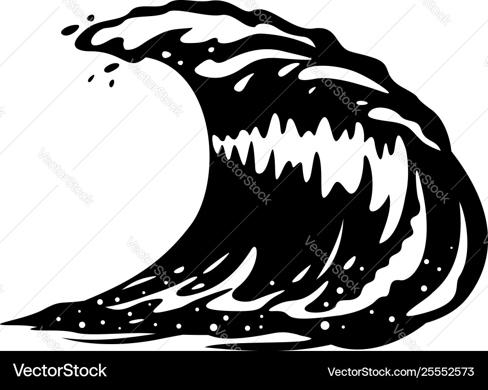 Ocean Clip Art Black And White