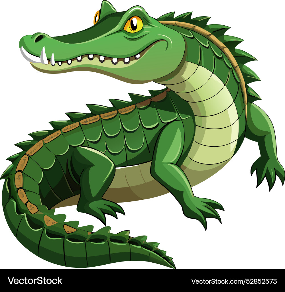 Realistic crocodile art Royalty Free Vector Image
