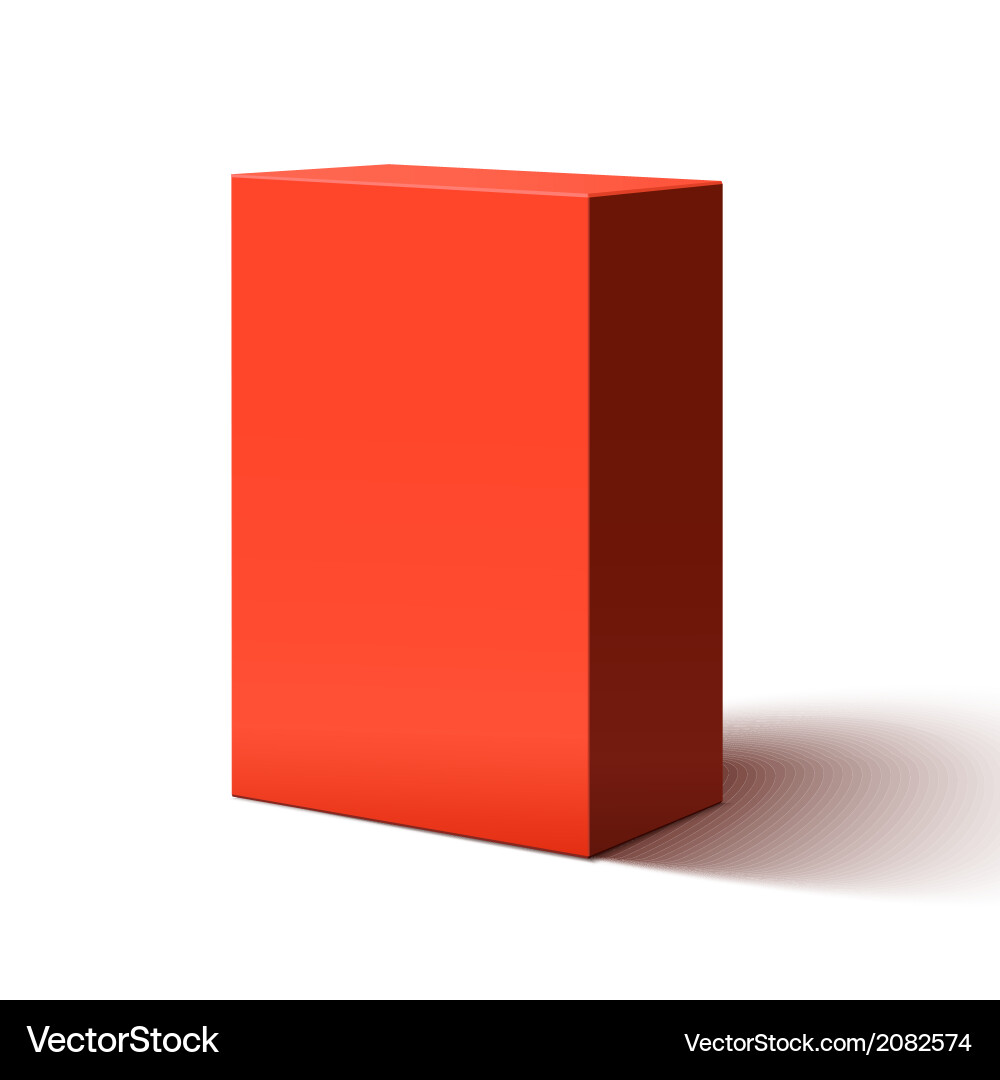 Blank red box Royalty Free Vector Image - VectorStock