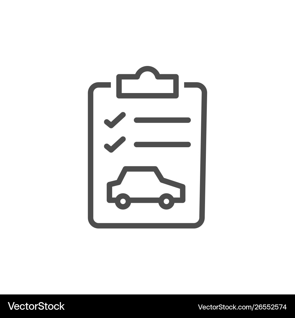 Car checklist icon Royalty Free Vector Image - VectorStock